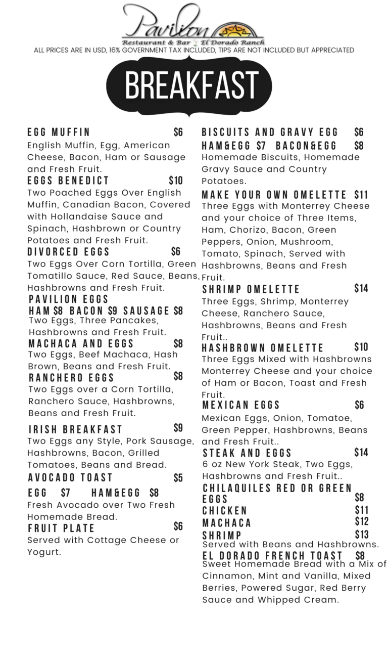 El Dorado Ranch Restaurants