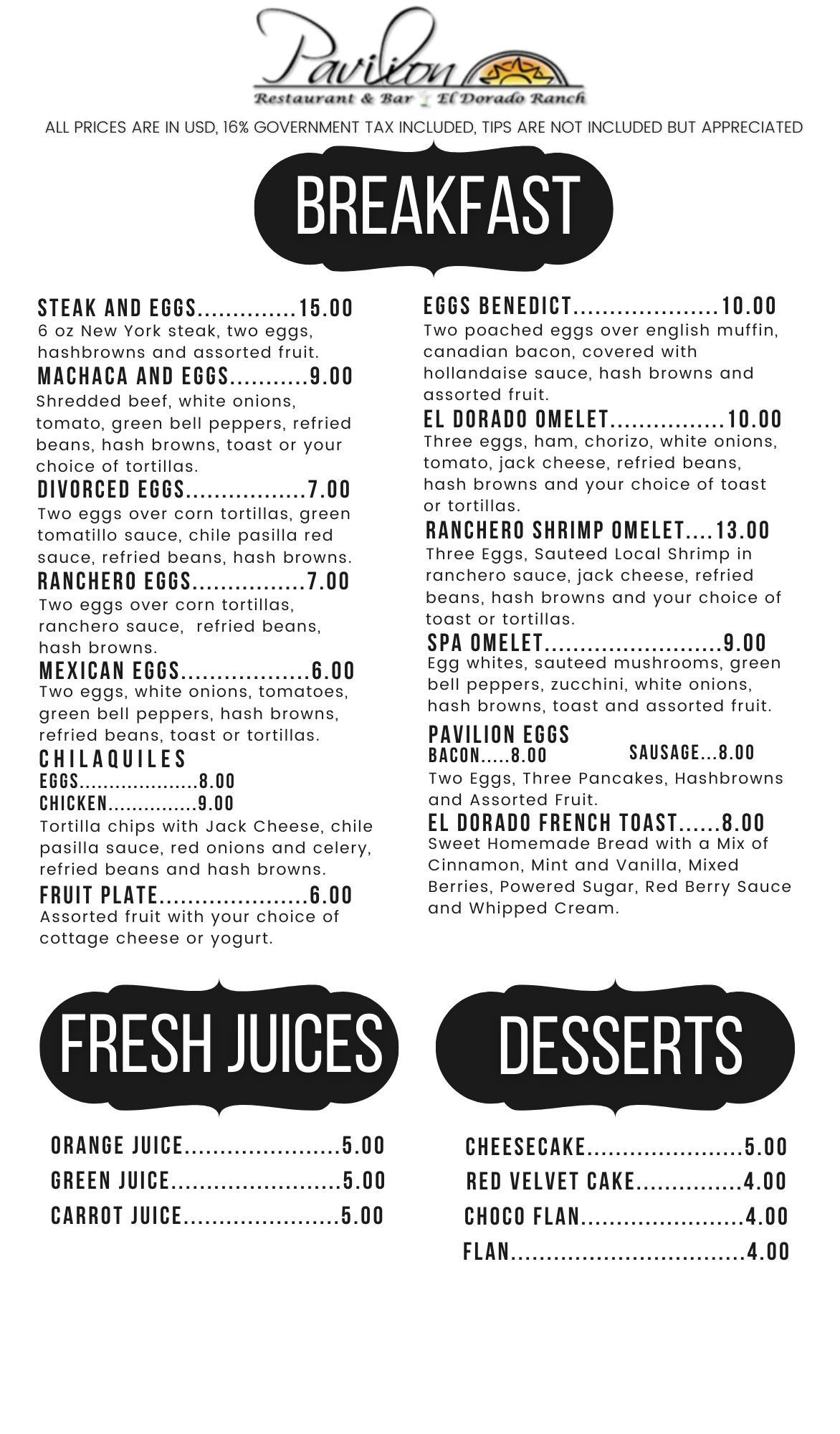 El Dorado Ranch Restaurants